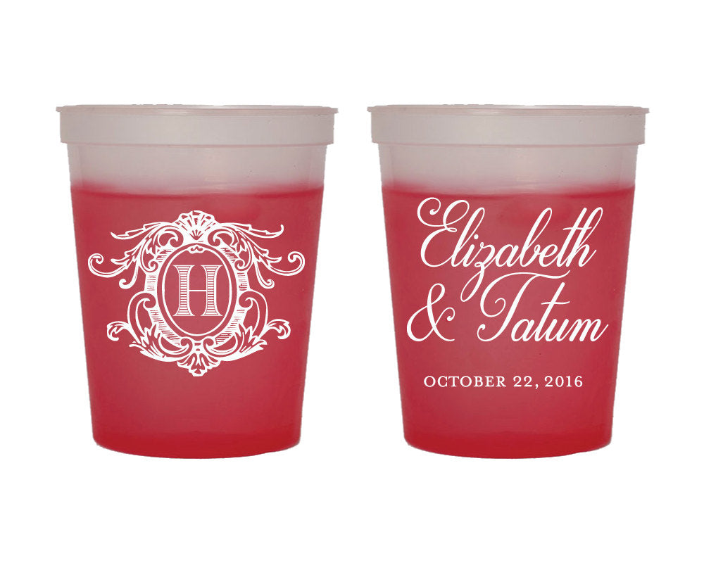 Color Changing Monogrammed Cups Design #1663 – SipHipHooray