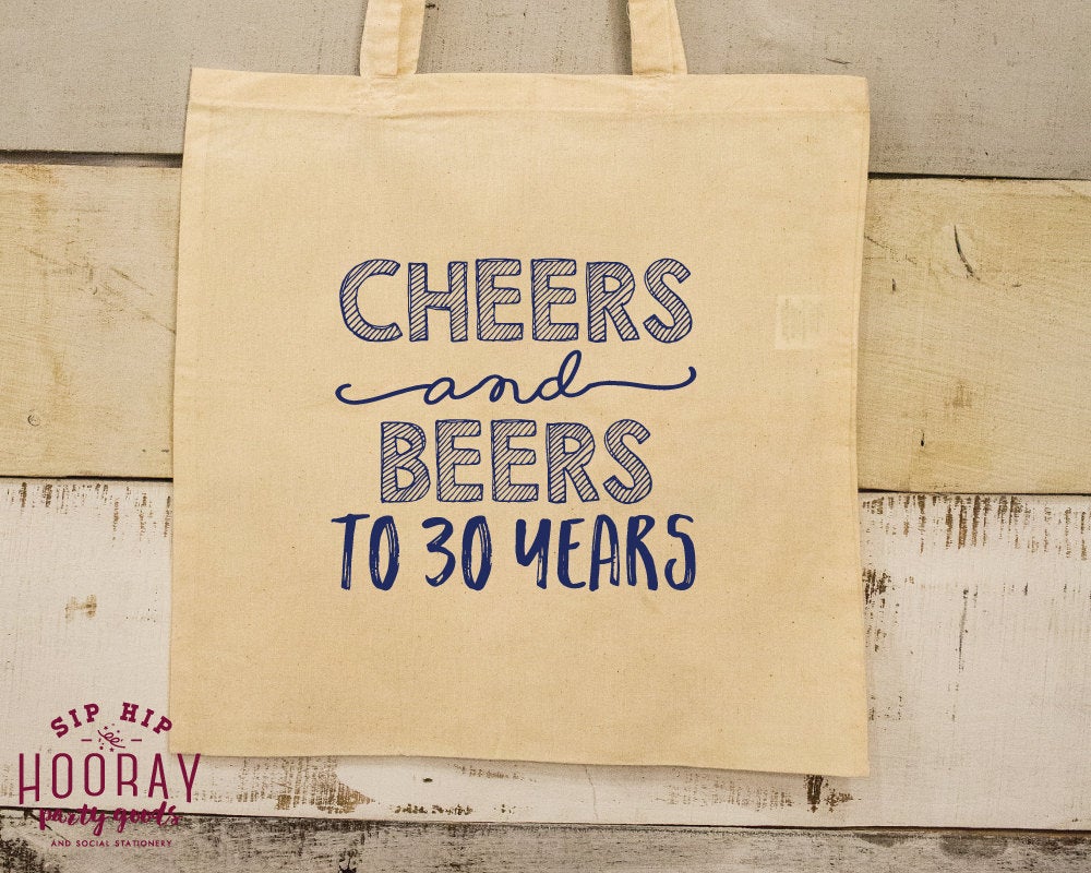 Cheers and Beers Wedding or Anniversary Welcome Tote Bag 1656 ...