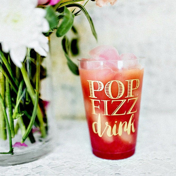 Pop Fizz Drink Custom Hard Plastic Cups – SipHipHooray