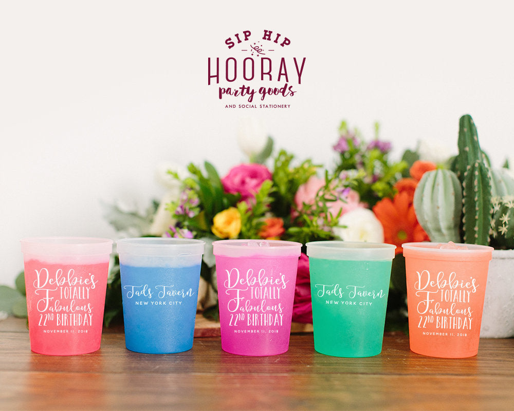 Birthday Party Color Changing Cups #1949 – SipHipHooray