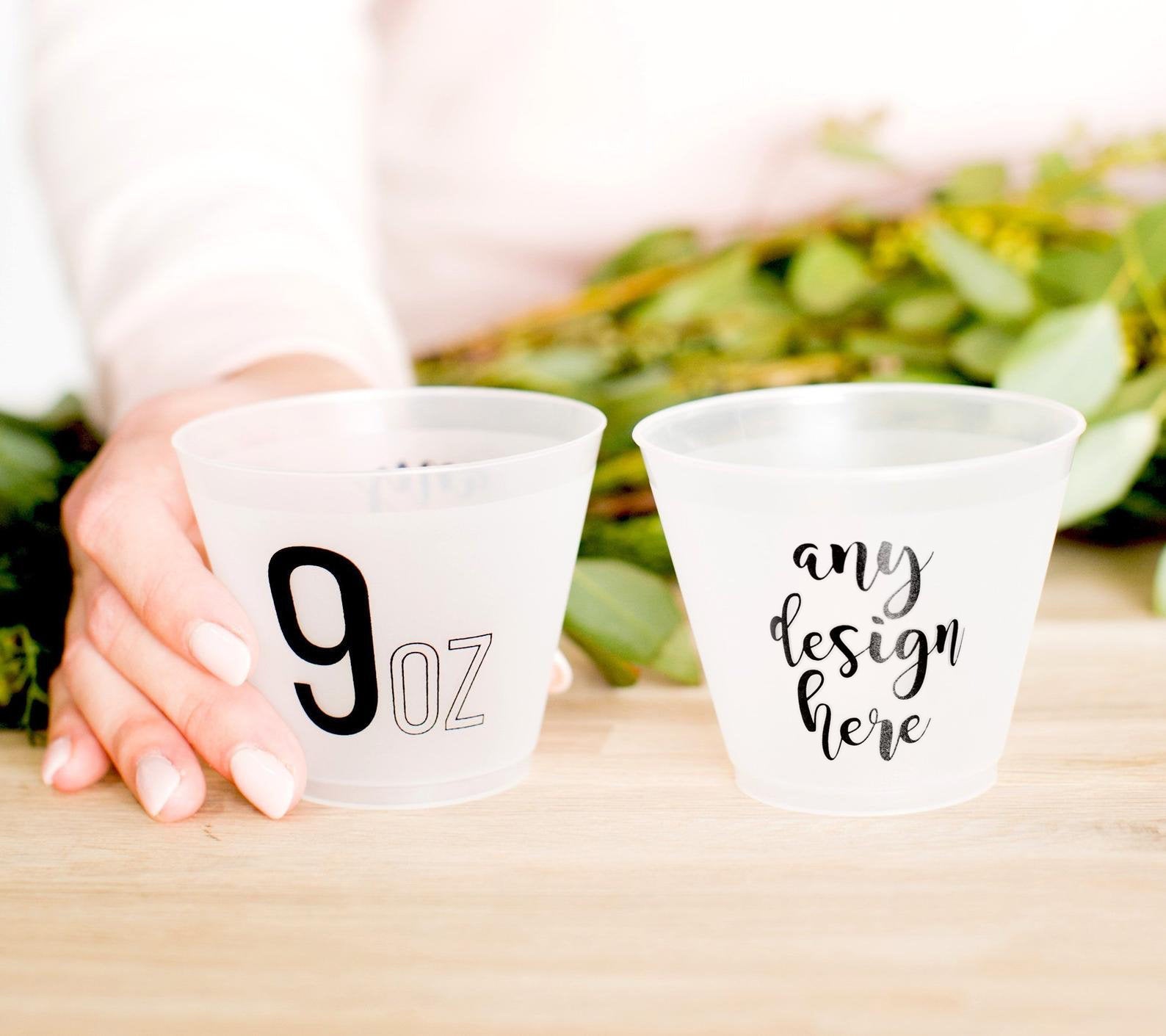 Personalized 9oz Frosted Cups – SipHipHooray