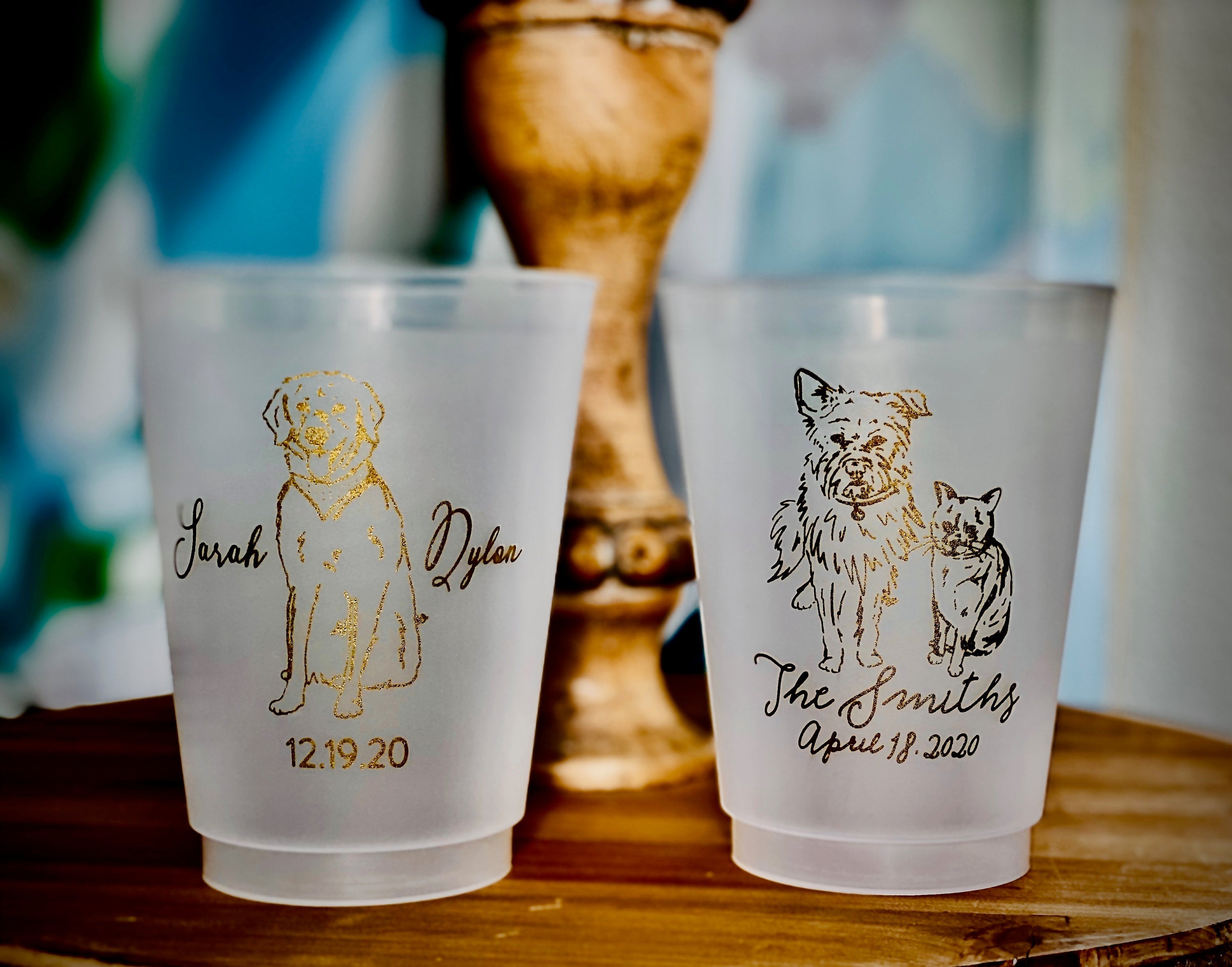 Personalized Pet Drawing Frosted Cup – SipHipHooray