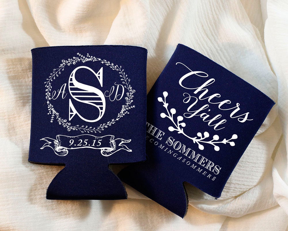 Cheers Ya'll Monogrammed Can Coolers #1243 – SipHipHooray
