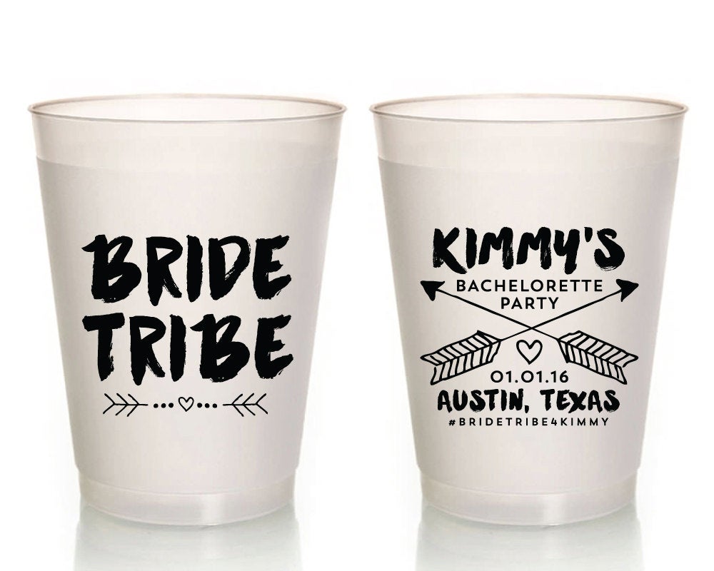 Bride Tribe Bachelorette Party Frosted Cups, #1373 – SipHipHooray